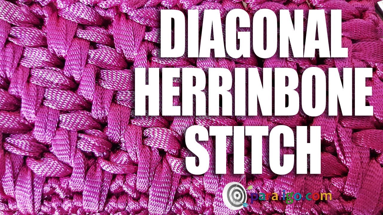 Diagonal Herringbone Stitch - YouTube