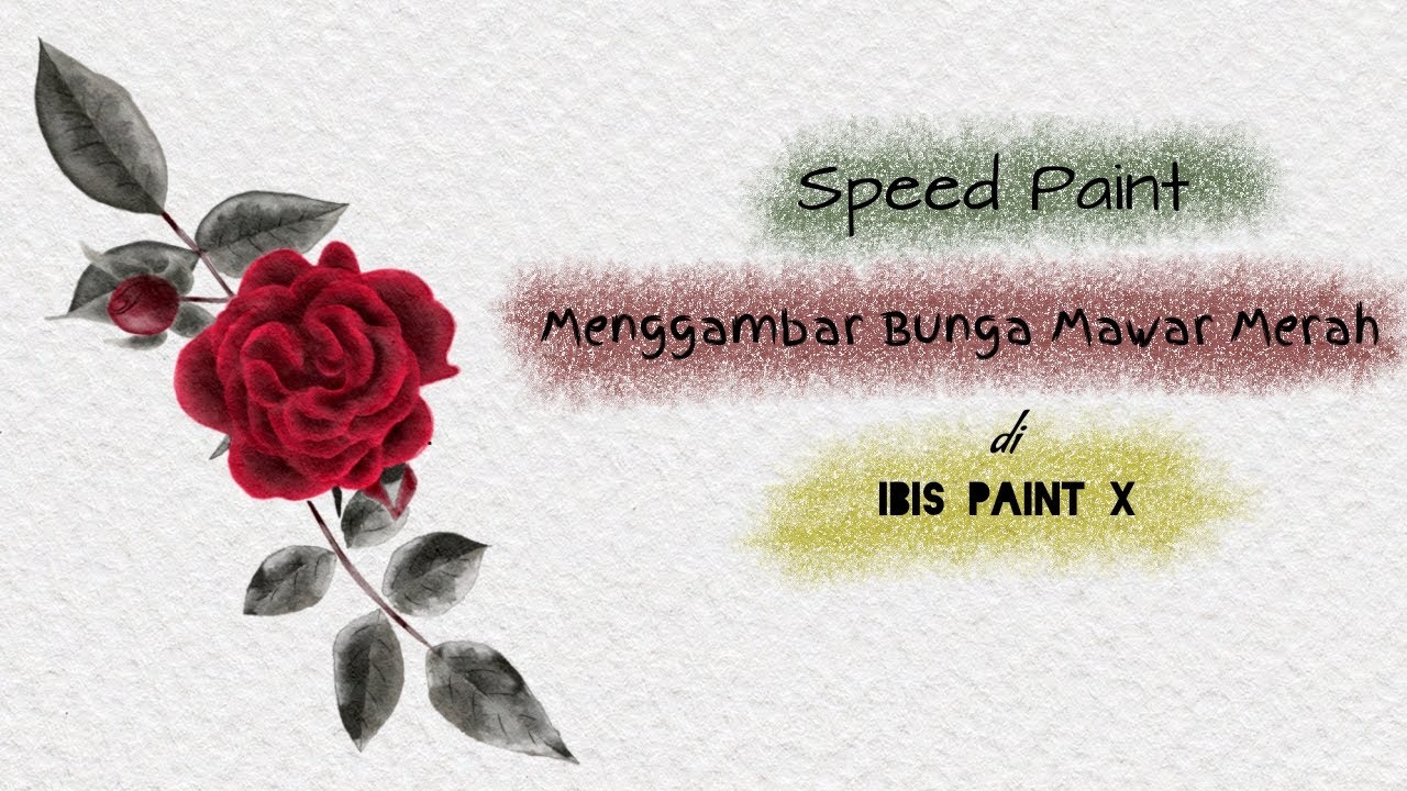 Speed paint | Menggambar bunga mawar merah 🌹 - YouTube