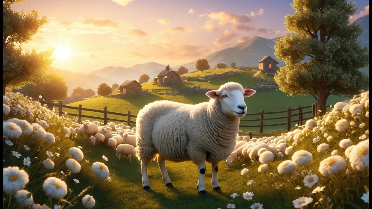 White Sheep, Fluffy and Fat | Cute Sheep Song for Kids | Relaxing ...