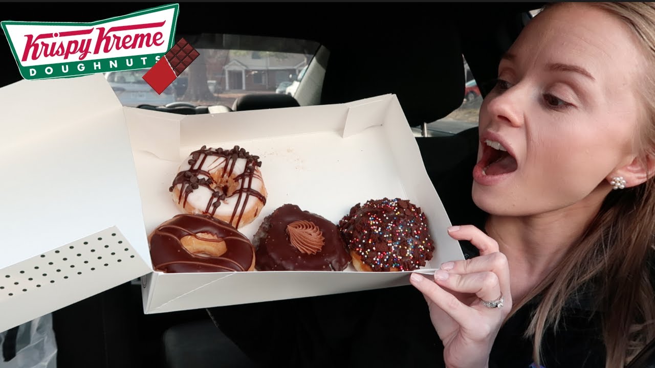 KRISPY KREME *NEW* chocomania doughnuts | Hershey's donuts - YouTube