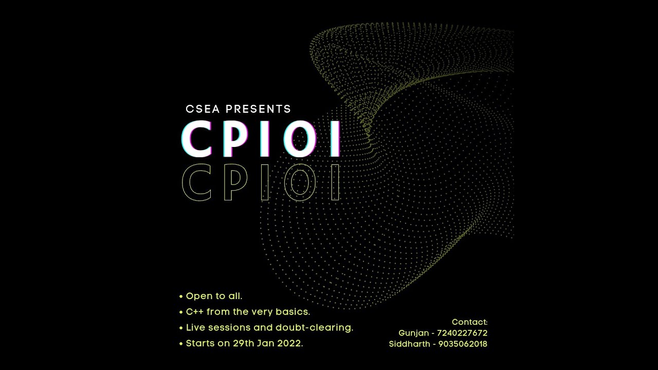 CP101 Lec 1 2022 || Introduction to Competitive Programming || CSEA IIT ...