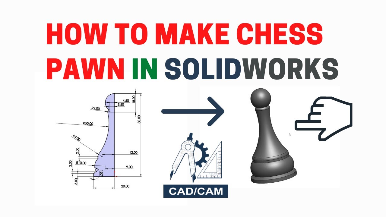 SolidWorks Tutorial | Pawn Design Exercise | Chess Component - YouTube