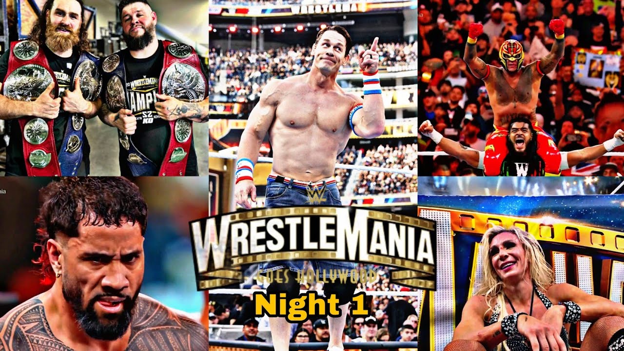 WWE WrestleMania Night 1 Full Highlights Show Results, The Usos vs Sami ...