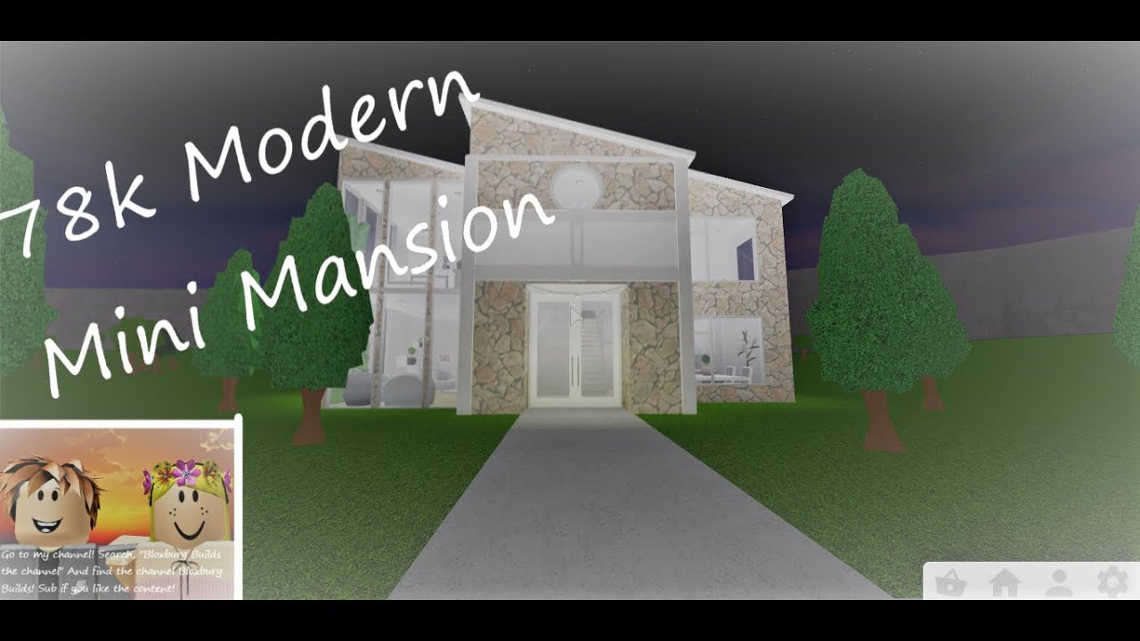 78k Modern Mini Mansion | Interior Speedbuild | Roblox Bloxburg - YouTube