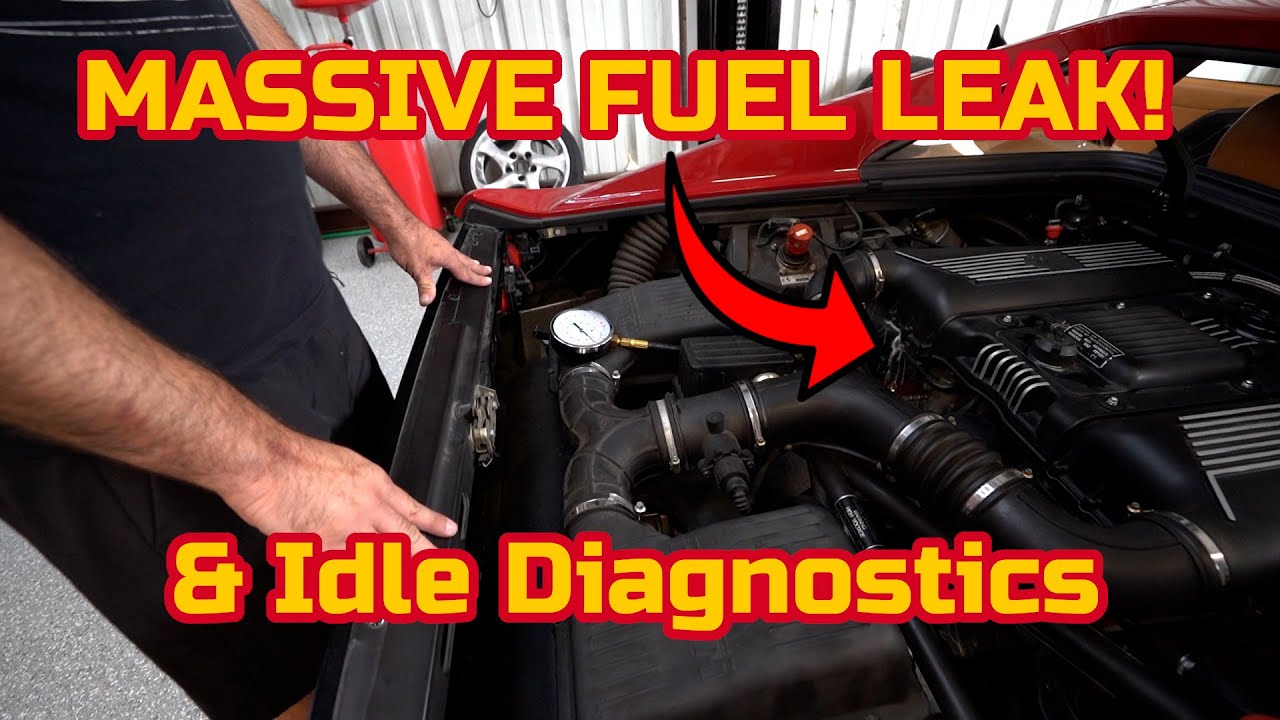 ALMOST CAUGHT FIRE! FERRARI F355 Project car idle issues | Part 3 - YouTube