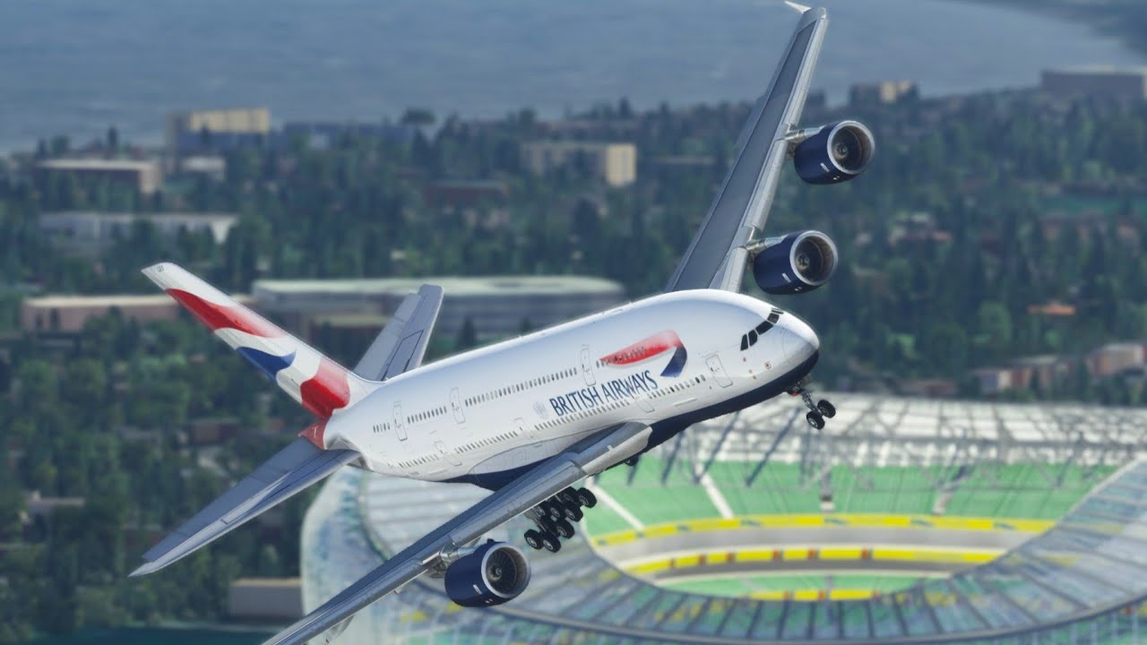 EXTREME ON DUB Landing: British Airways Airbus A380 at Dublin ...