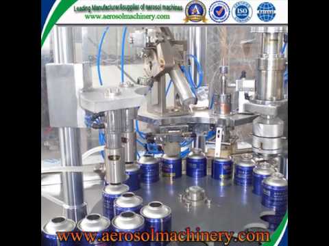 Aerosol Spray Can Filling Machine, Aerosol Can Filling Line - YouTube