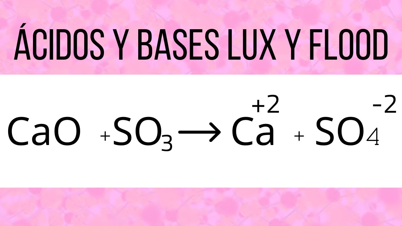 TEORÍA DE ÁCIDOS Y BASES DE LUX Y FLOOD | LORENA GARCIA - YouTube