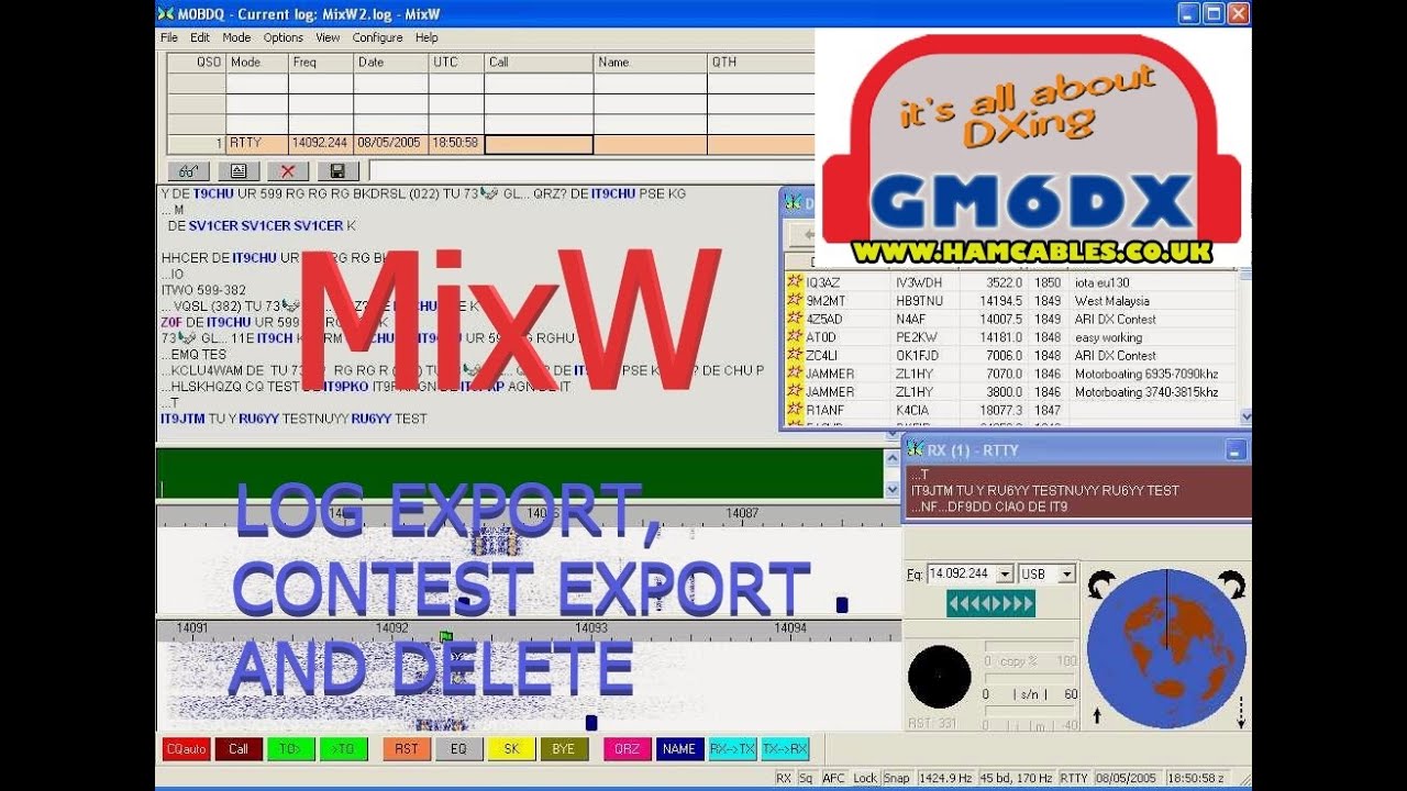 MixW - How to delete, part and whole export MixW log feature. - YouTube