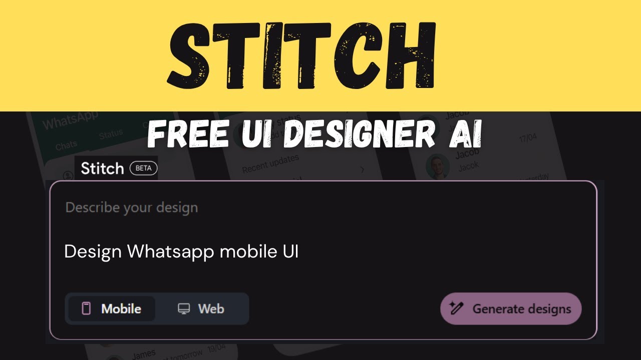 Google Stitch UI Tutorial – Generate & Export UI from Text or Sketches ...
