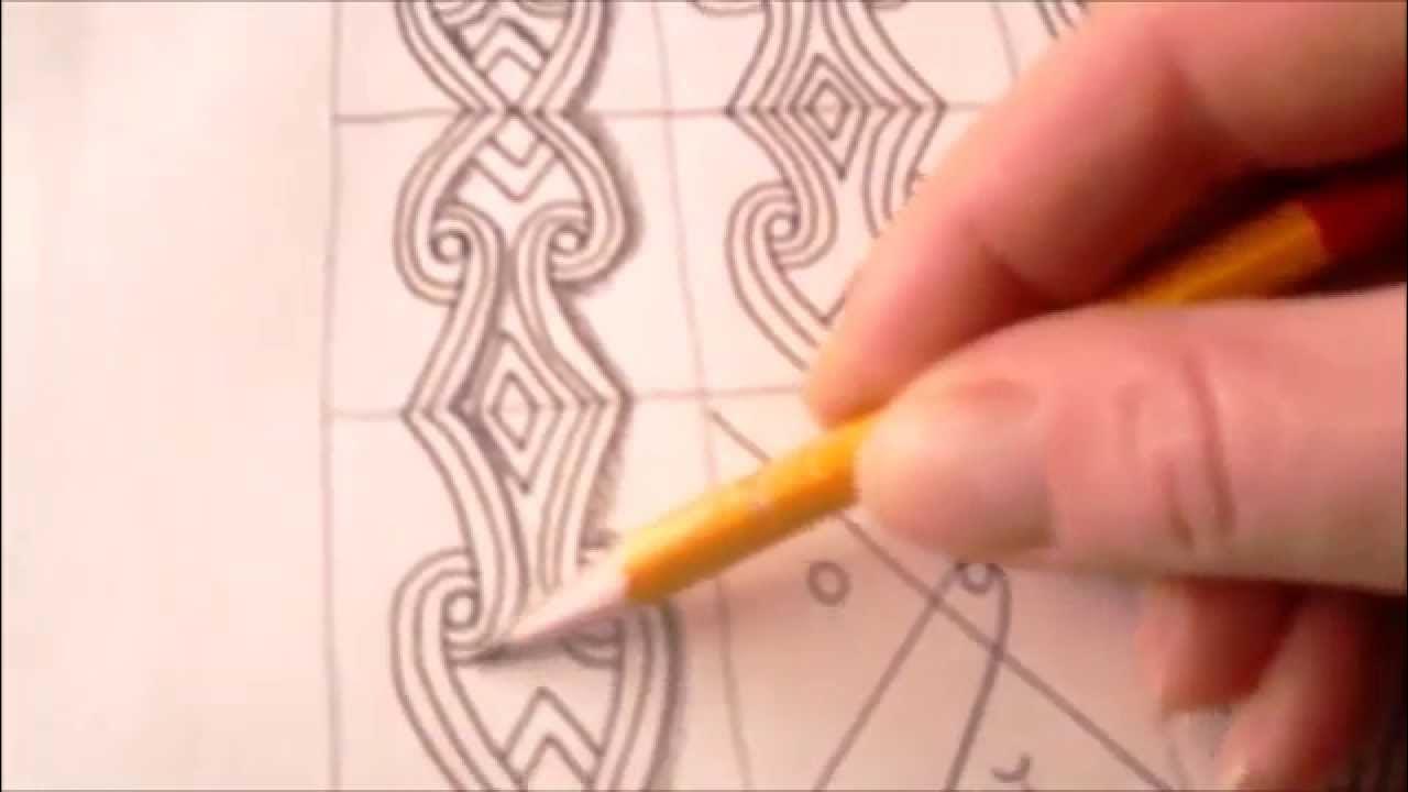 How to draw tanglepattern Beloved - YouTube