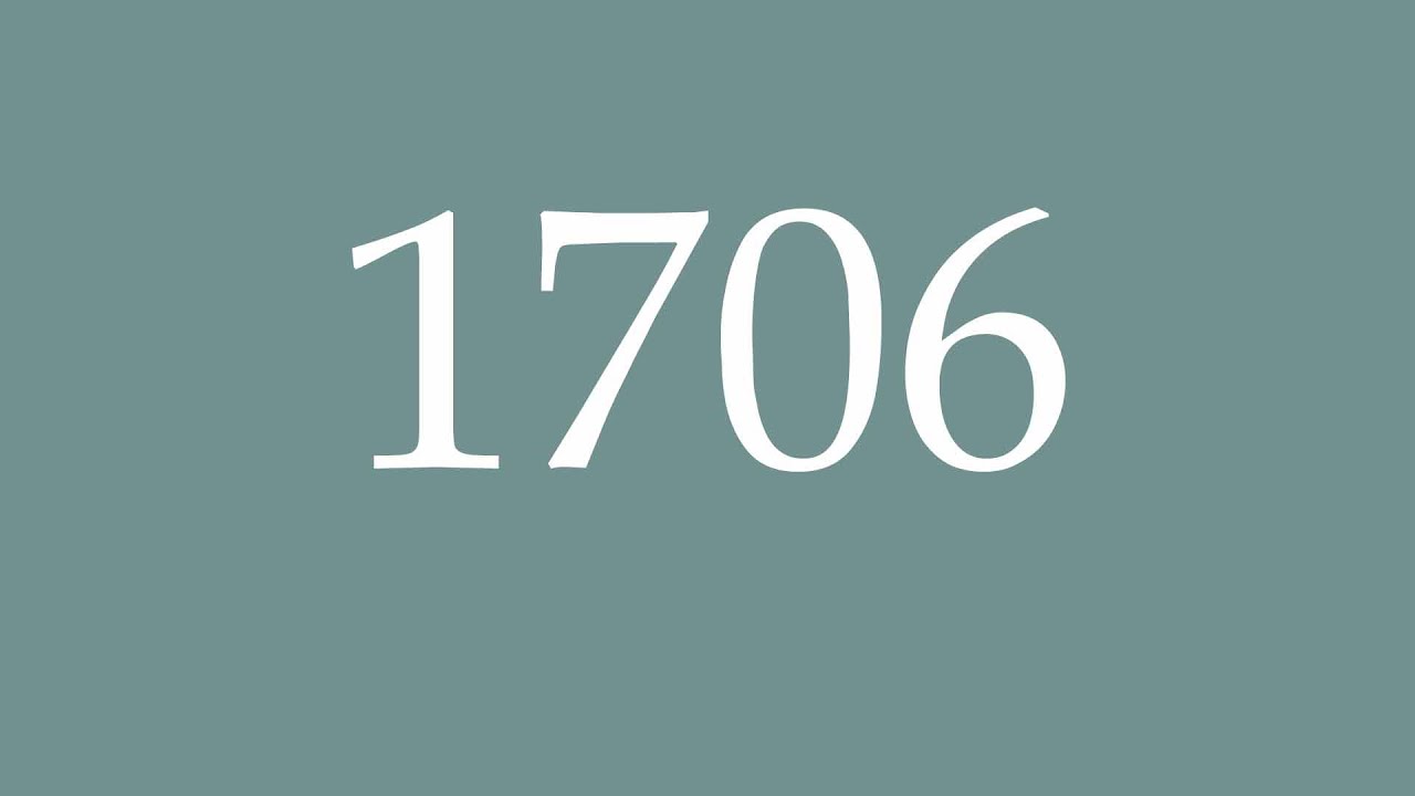 How to Pronounce ''1706'' Correctly in French - YouTube