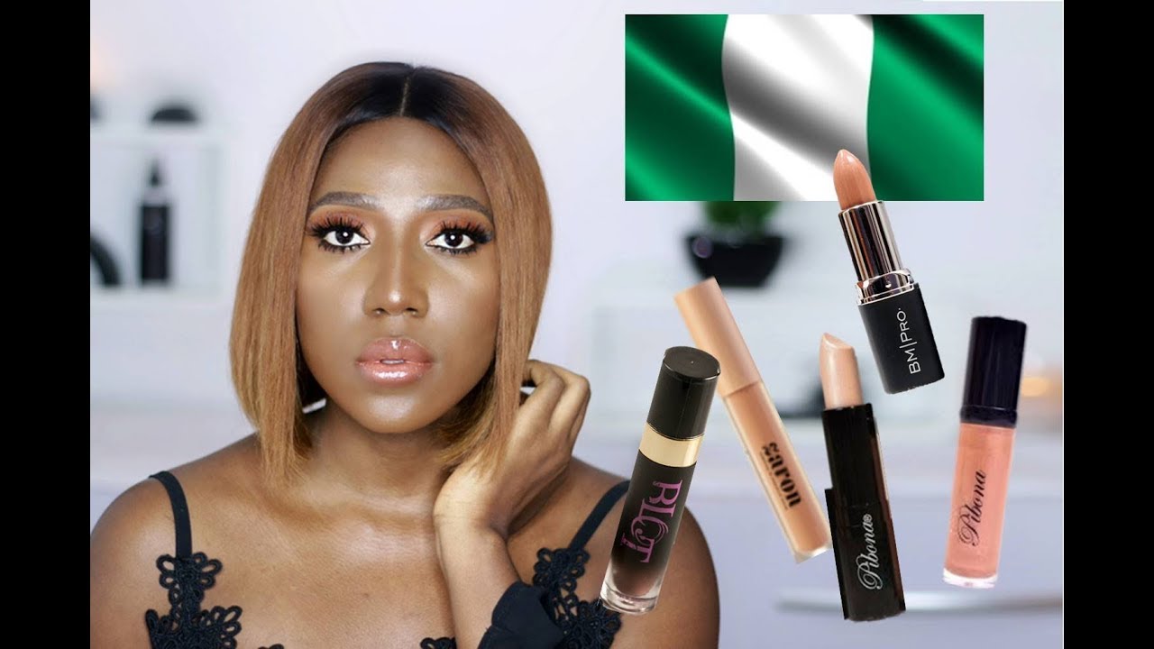TRYING NUDE LIP COLORS FROM NIGERIAN BRANDS| OMOSALEWA - YouTube