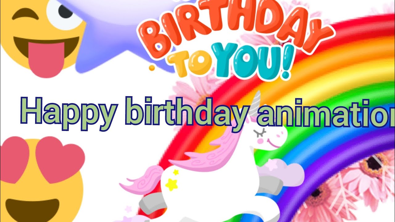 Happy birthday animation ||happy birthday song|video editing - YouTube