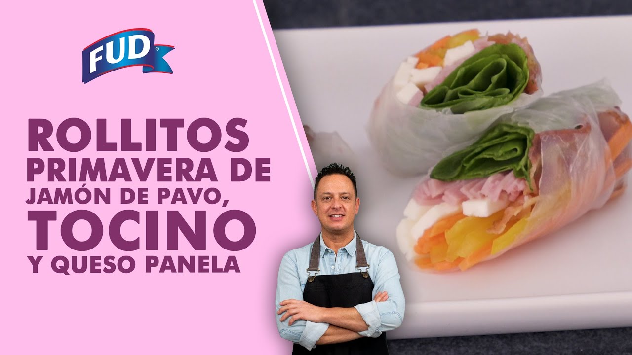 ROLLITOS PRIMAVERA de JAMÓN DE PAVO, TOCINO y QUESO PANELA | SABORES ...