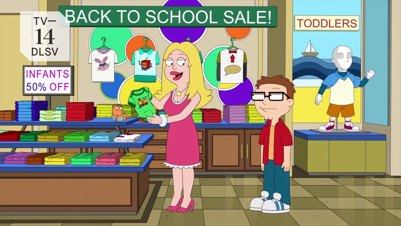 American Dad - Shopping for new school clothes - YouTube