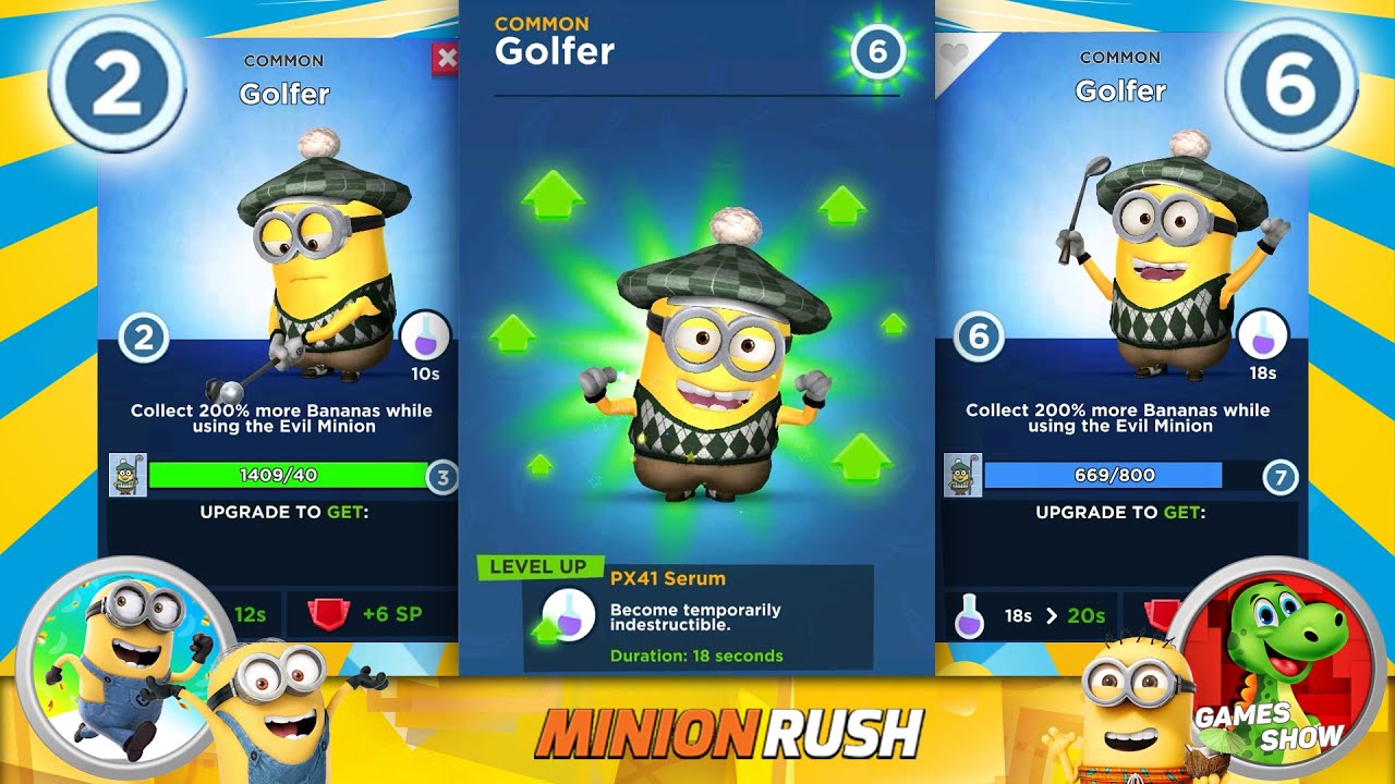 Golfier Level Up Costume Minion Rush Despicable Me Summer Holidays ...