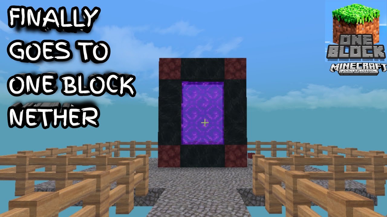 FINALLY BUILD NETHER PORTAL IN MINECRAFT ONE BLOCK | MINECRAFT ONE ...
