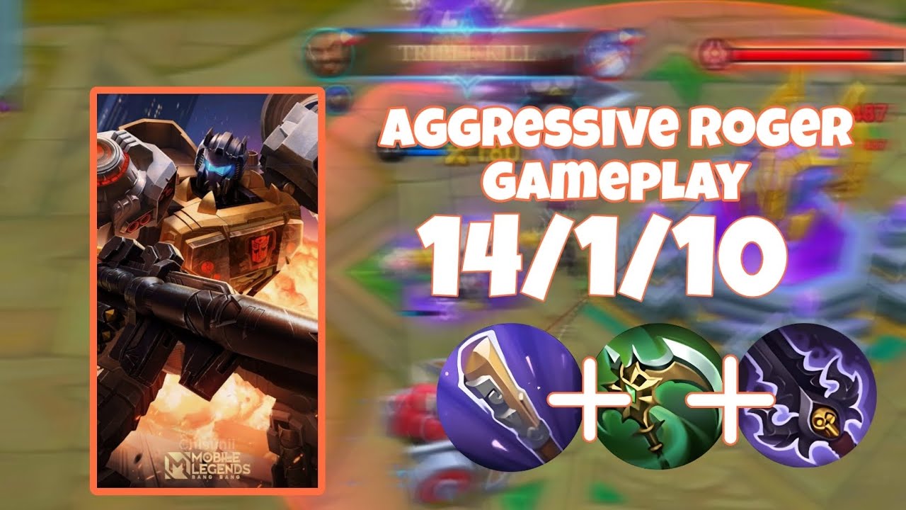 ROGER BEST BUILD AND AGGRESSIVE GAMEPLAY🔥 #mobilelegends #mlbb #viral ...