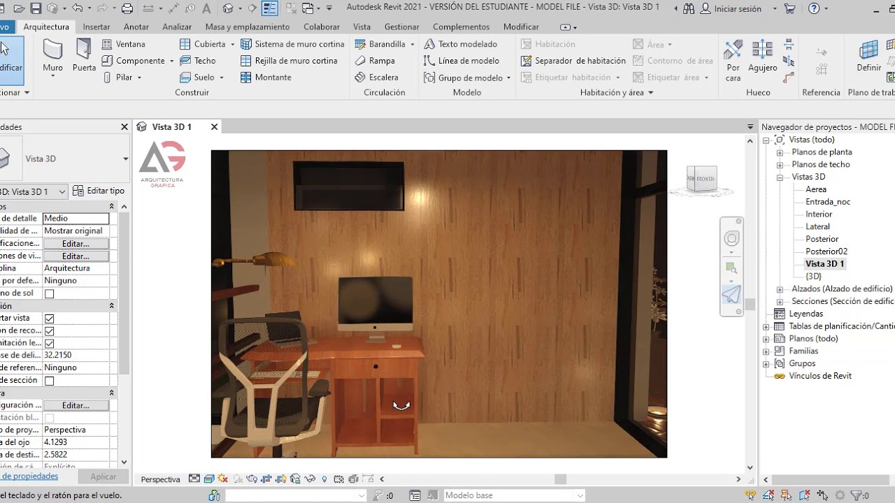 Conoce el modo "Volar" en Revit 2021 | Know the "Fly" mode in Revit ...