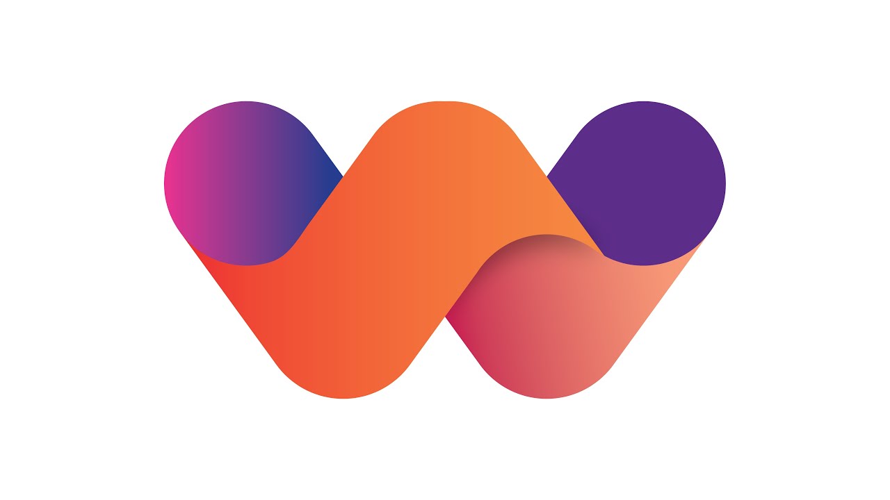 How to Create a W letter Gradient Logo in Illustrator Tutorial step by ...