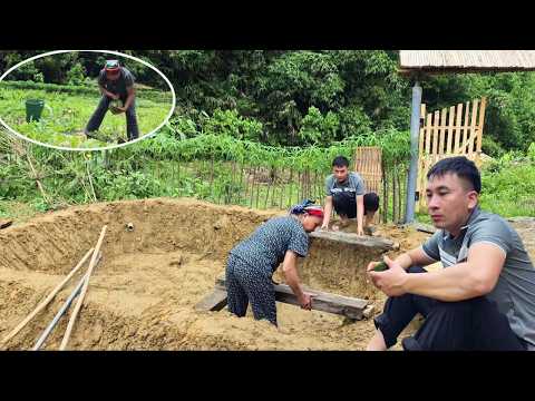 Hang dug a pond in front of his house and harvested watermelons to sell.