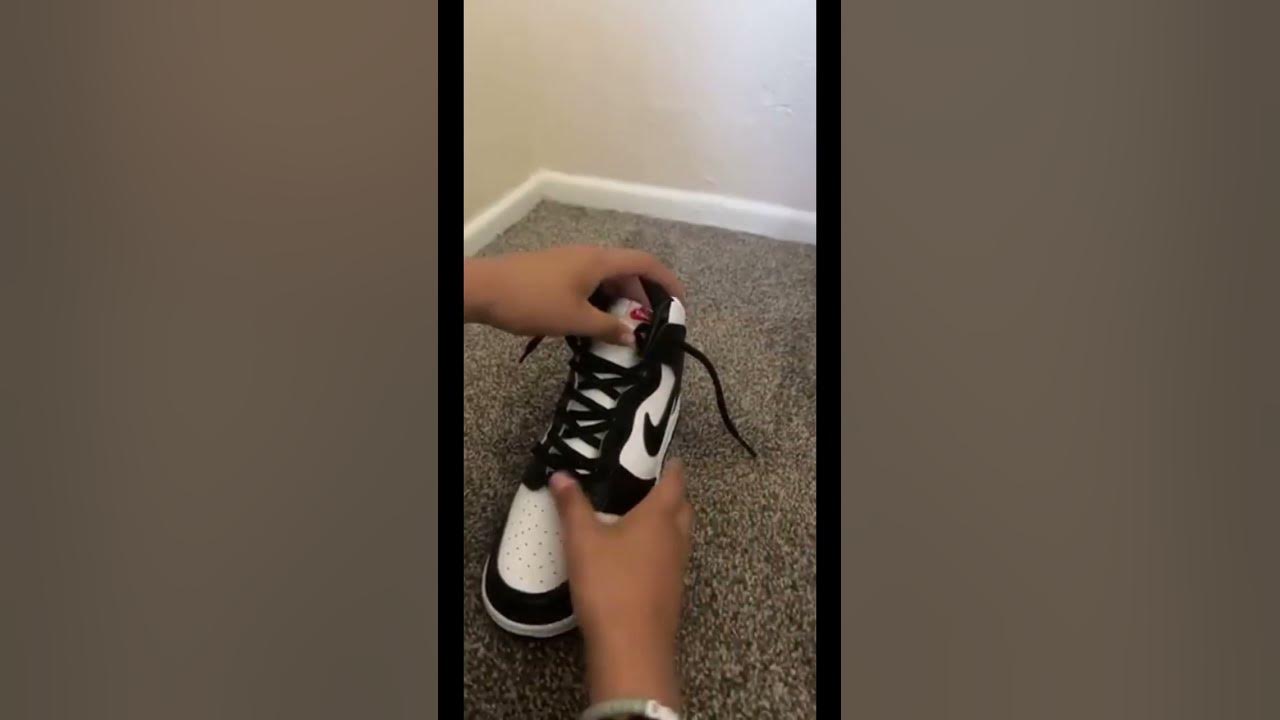 How To Lace Panda 🐼 Dunks High Youtube