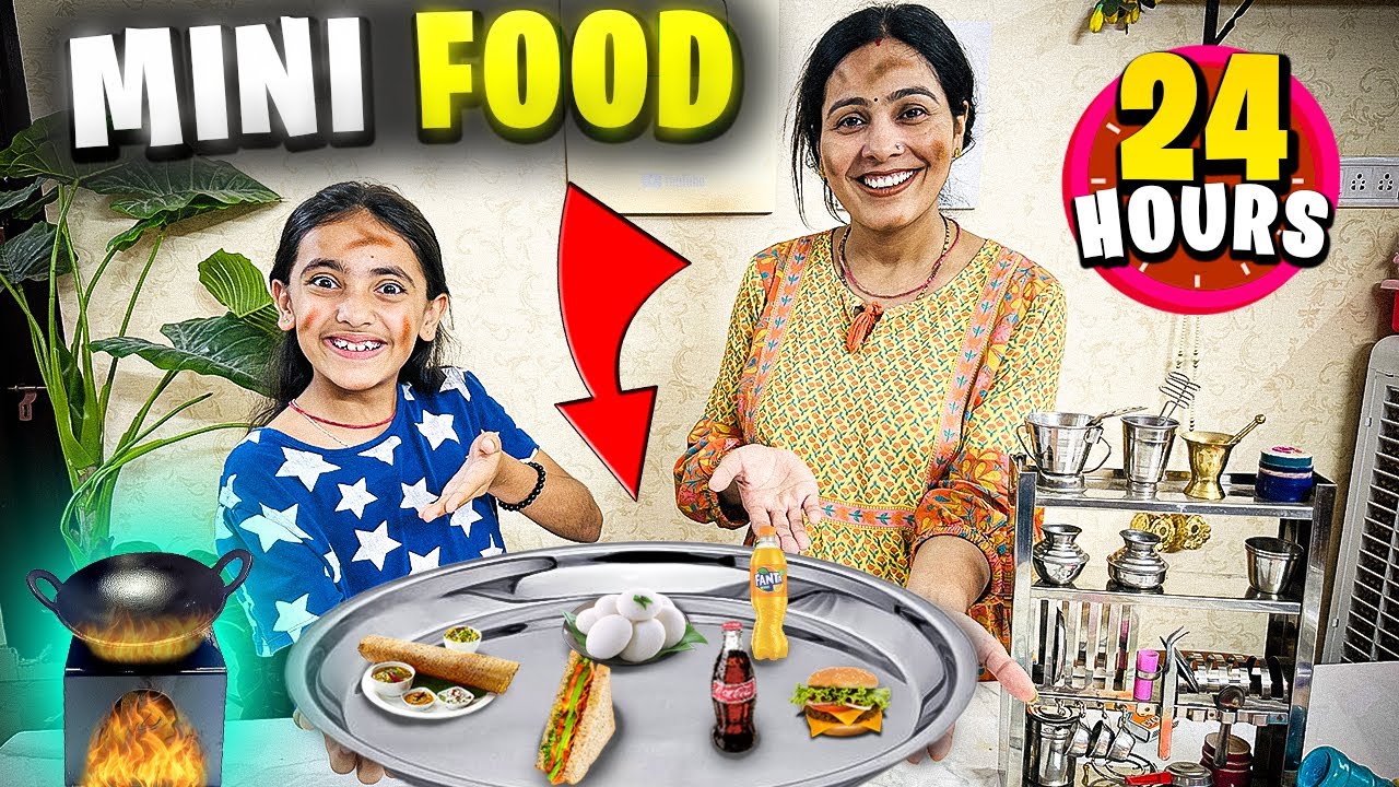 MINI FOOD for 24 Hours Challenge😋! REAL MINI COOKING!🤩MINI KITCHEN SET ...
