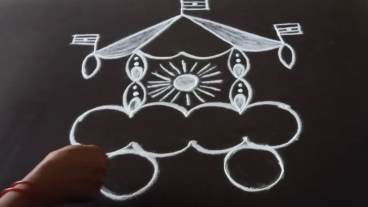 Rathasapthami Muggulu 2022 | Simple and Easy Radham Kolam Design ...