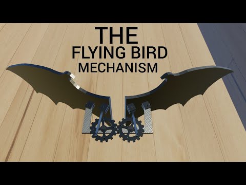 The flying bird mechanism 3D animation - YouTube