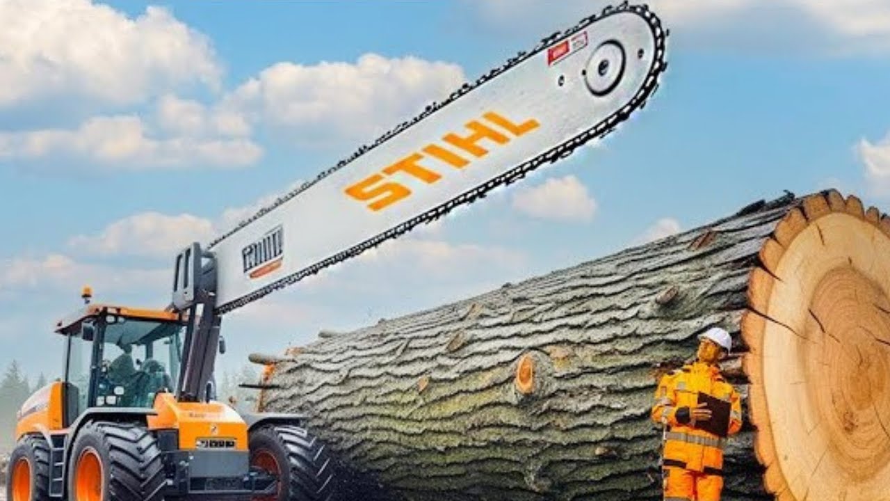 Big Chainsaw Cutting Tree Machines #10 | Monster Stump Removal ...