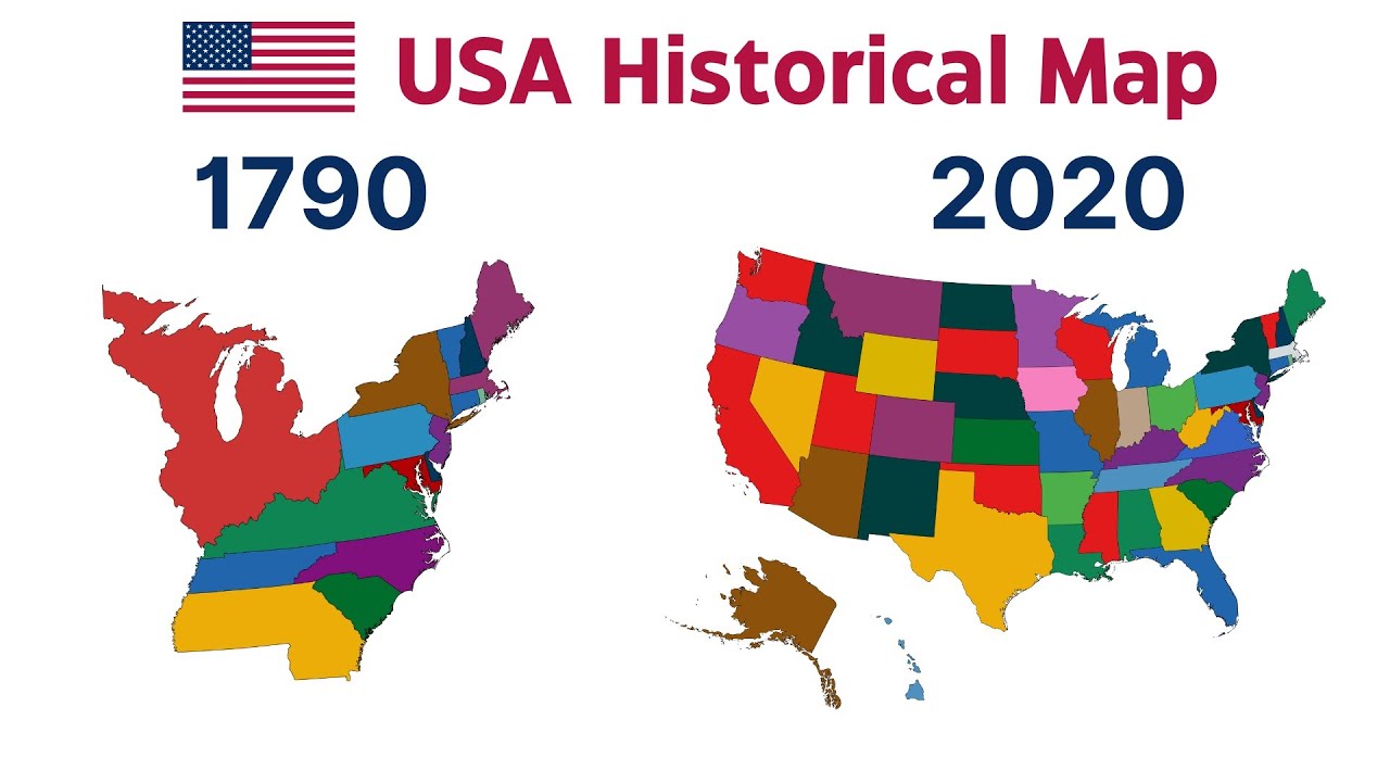 USA Historical Map I Explore the BEST Historical Map of USA - YouTube
