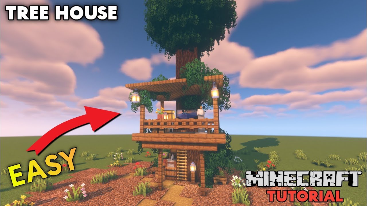 Minecraft | EASY Spruce Tree House Tutorial! 🏡 [How to Build] - YouTube