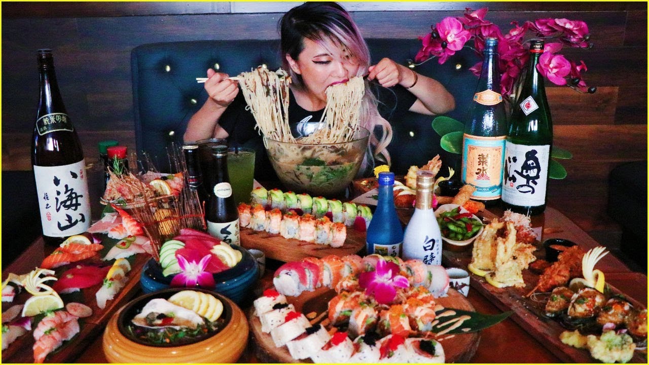 ALL YOU CAN EAT SUSHI AND RAMEN?!?!? Aburi Sushi - MASSIVE FEAST # ...