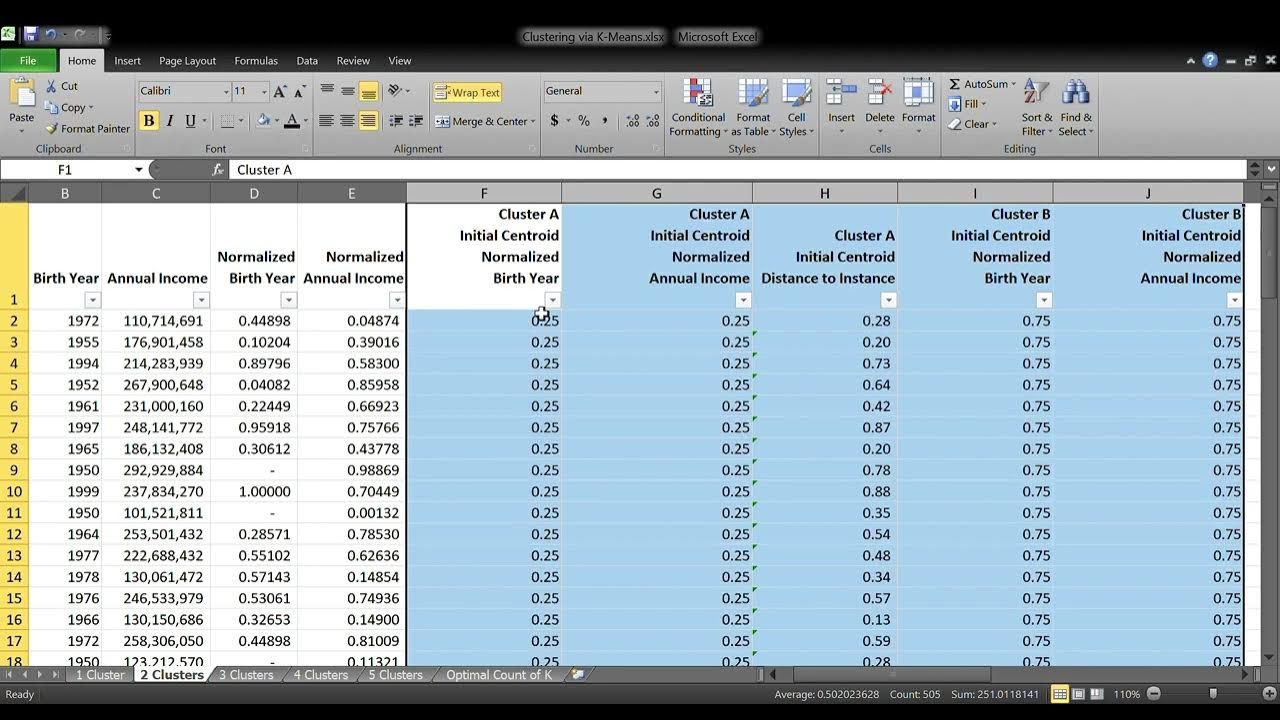 Ilustrasi Clustering dengan K-Means pada Spreadsheet - YouTube