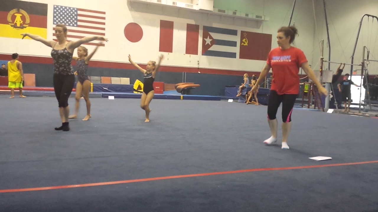 first attempt at level 3 floor routine - YouTube