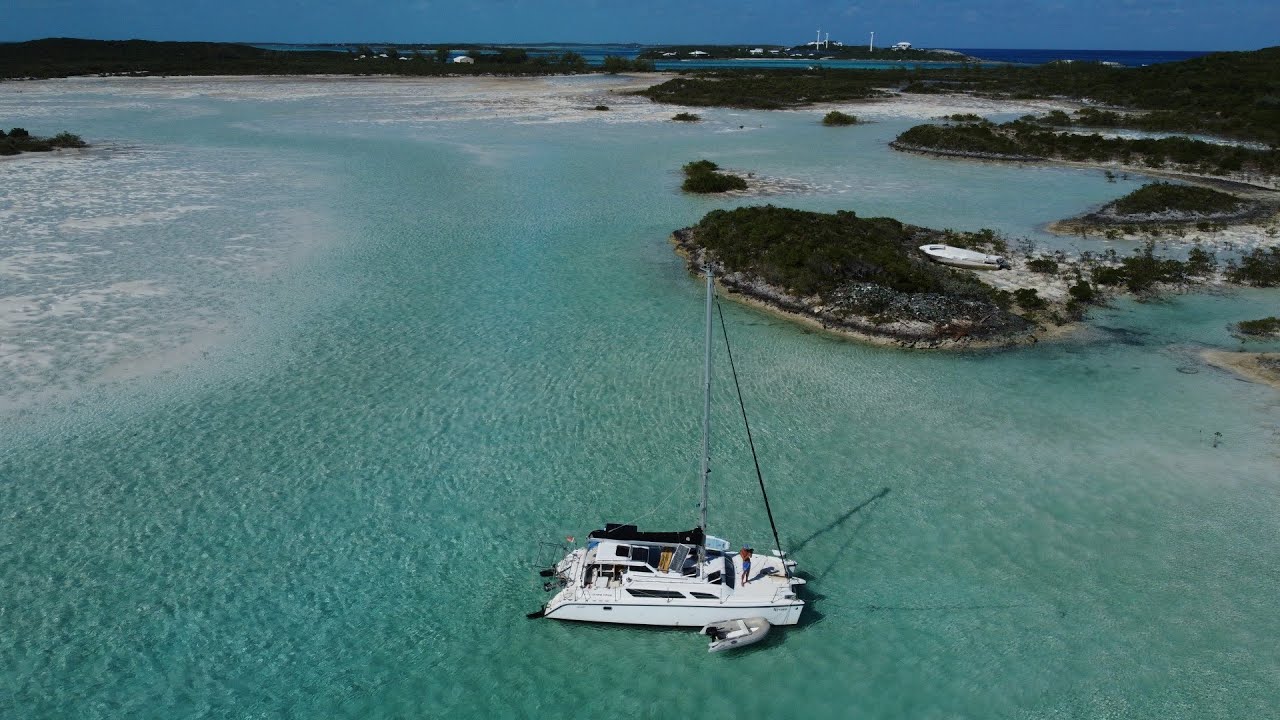 Sampson Cay Lagoon - Bahamas Aerial View - YouTube