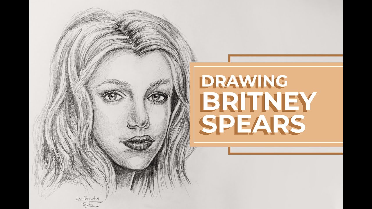 Drawing Britney Spears | LeadDrawing Studio - YouTube