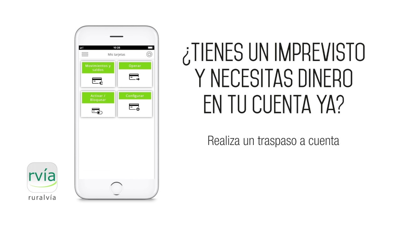 Realiza un traspaso a cuenta desde ruralvía móvil - YouTube