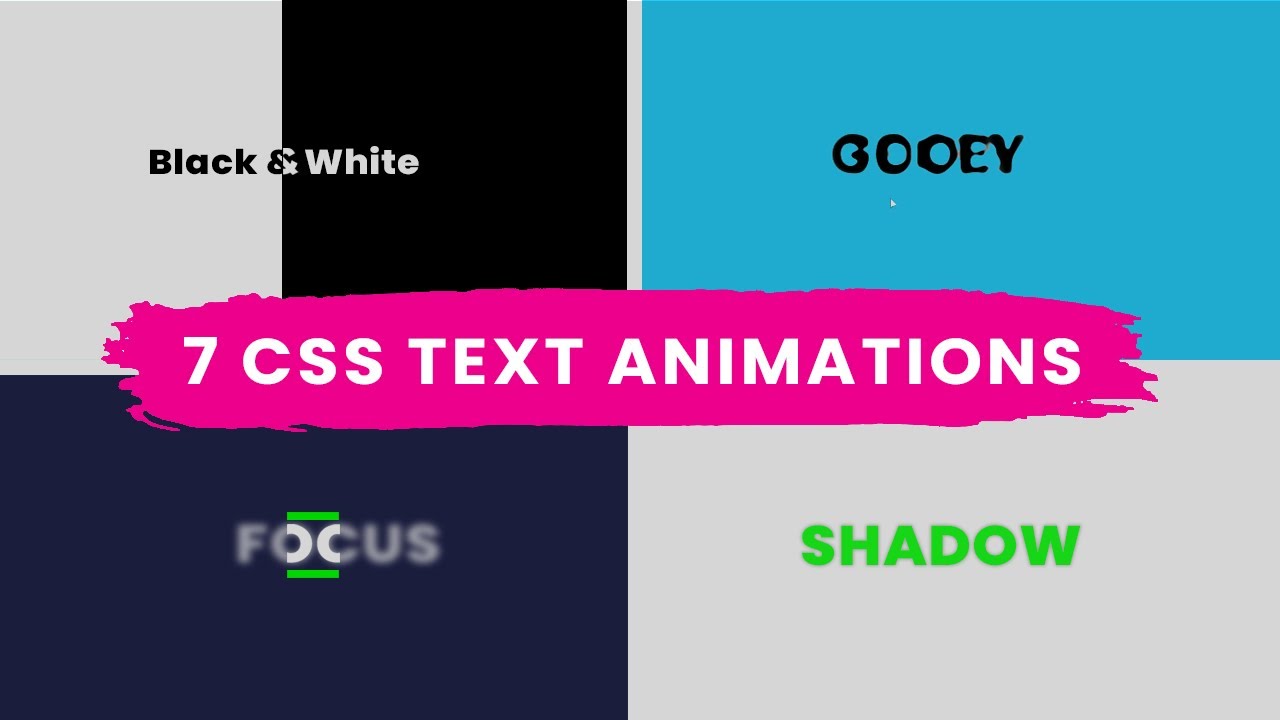 7 Cool Css Text Animations You Must See Html Css Text Animations 2374