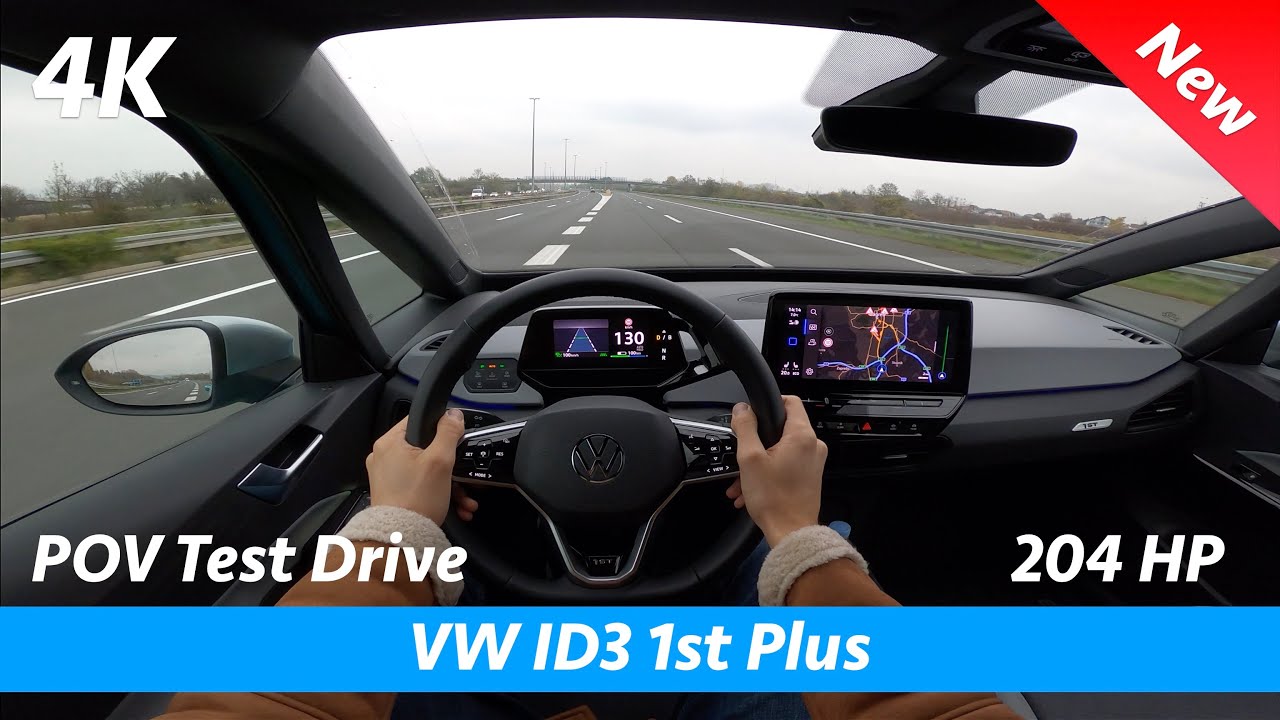 Volkswagen ID3 1st Plus 2021 - POV test drive in 4K | 204 HP ...