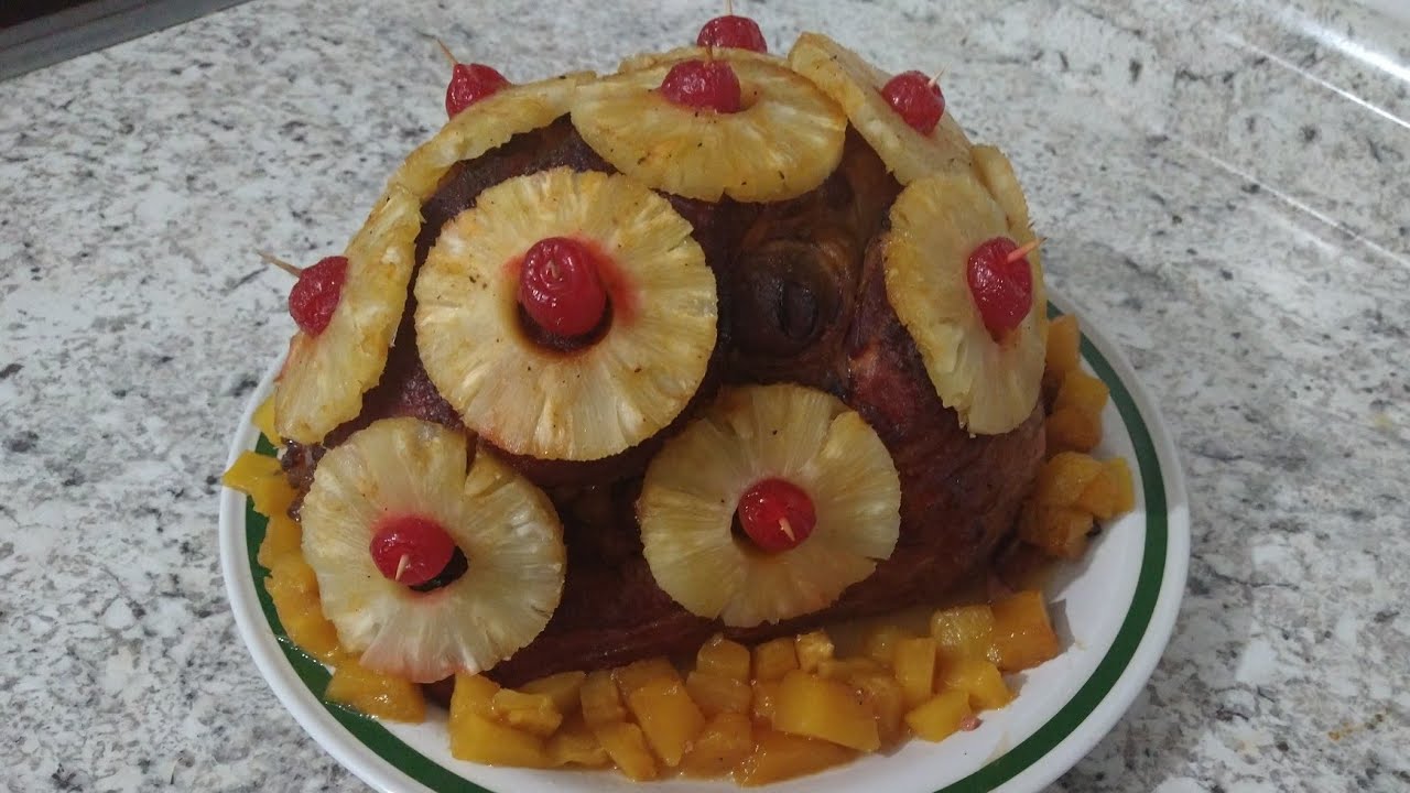 jamon al horno. glaseado con piña ( baked ham with pineapple glaze ...