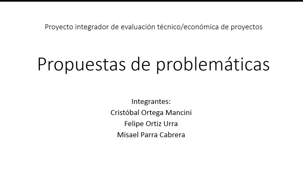 Propuesta de problematica - YouTube