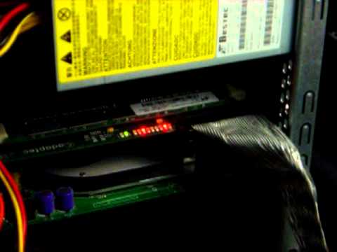 Adaptec 2100S RAID Night Rider LEDs - YouTube