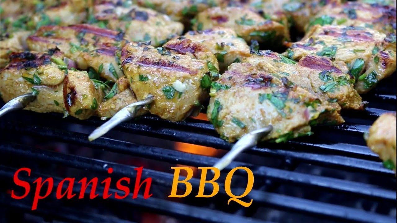 Spanish Style Pork Kabobs - Barbacoa de estilo español - YouTube