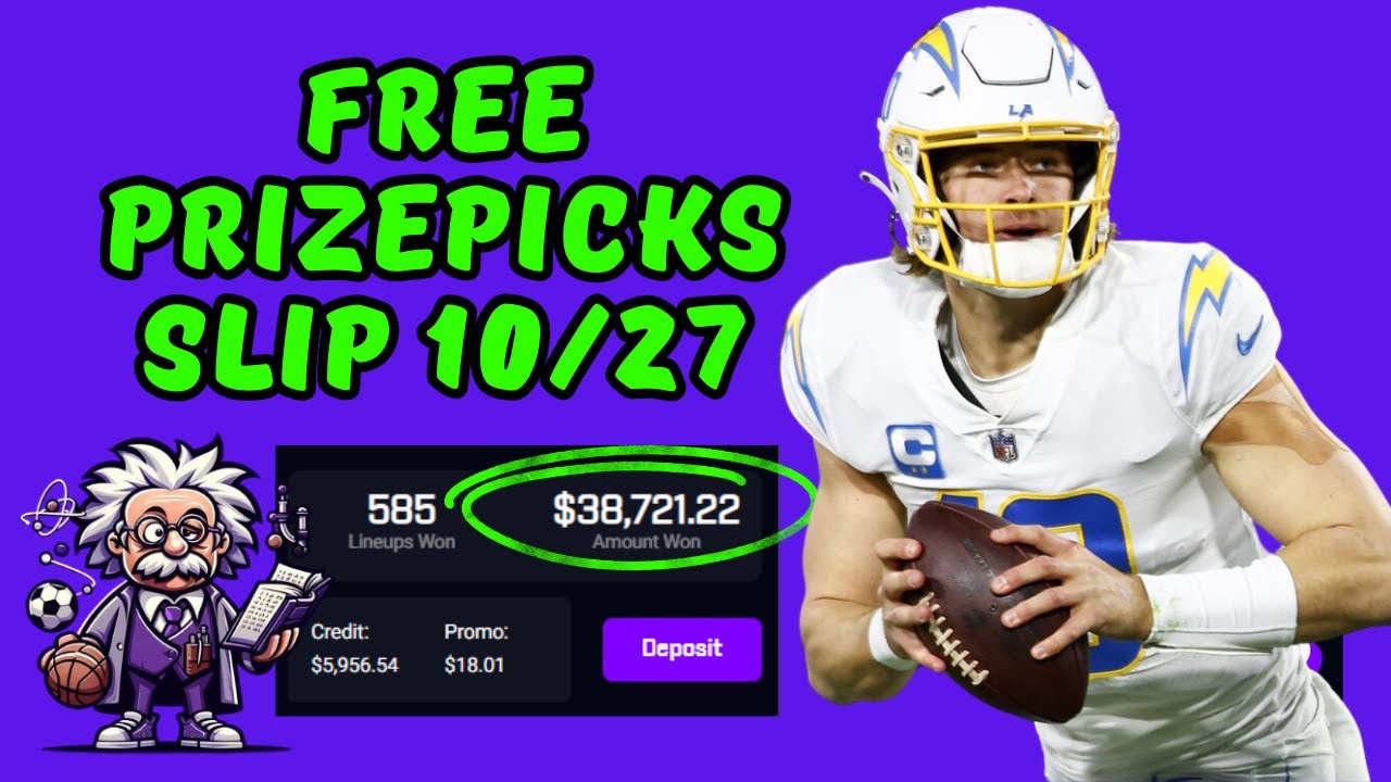 $50 to win $500! 💰 EV+ 5-man NFL/NBA PrizePicks slip for Sunday 10/27 ...