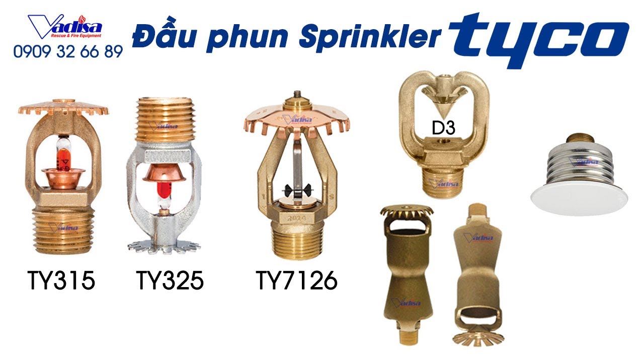 Đầu phun sprinkler tyco TY3251, TY3151, TY325, TY315, D-3 | Nhập khẩu ...
