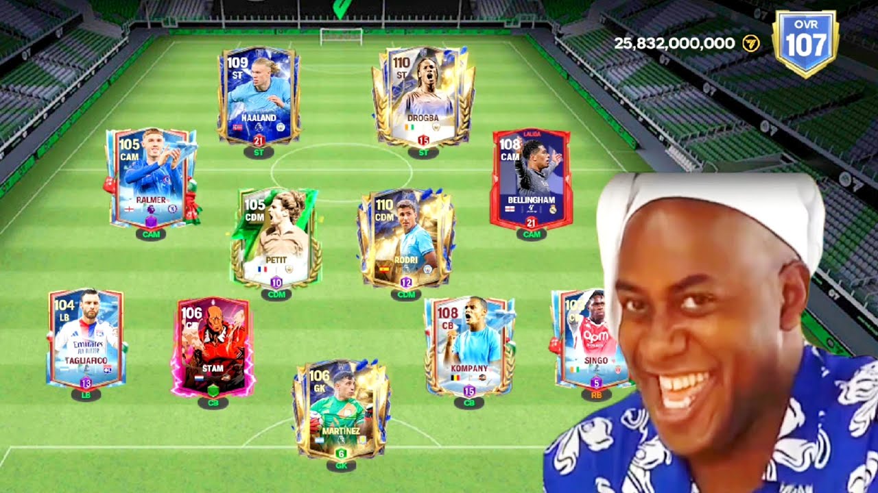 107 OVER PLAYER'S BEST GAMEPLAY REVIEW FC 25 MOBILES - YouTube