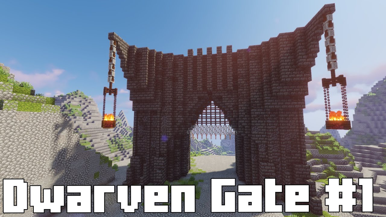 How to Build a Dwarven Fortress Gate in Minecraft Part 1 #Minecraft ...