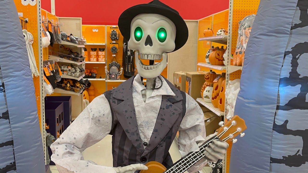 NEW FOR 2022 Servo Guitar Skeleton from Target Animated Halloween Prop ...